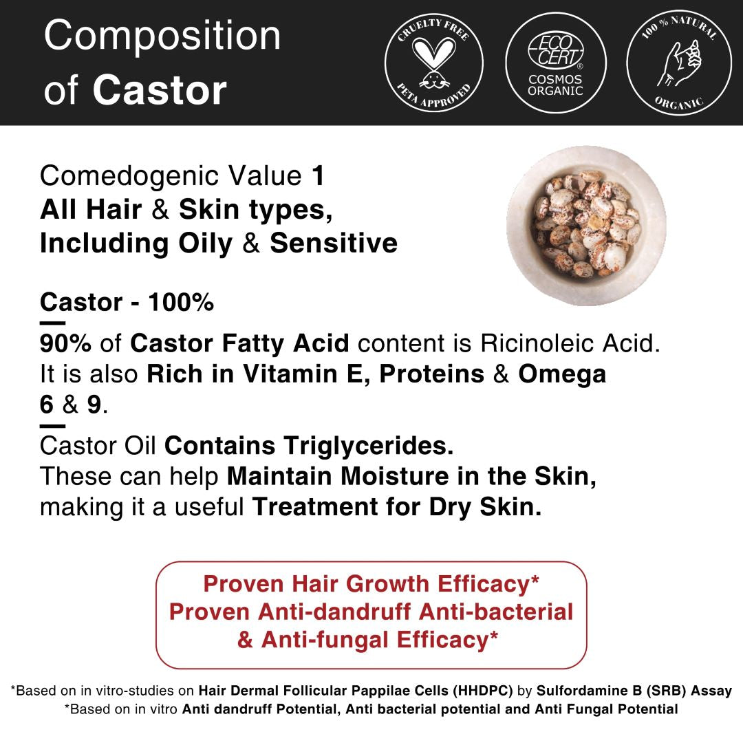 Buy Best Castor Oil for Hair, Skin & Eyebrows, Arandi Oil – Soulflower.in