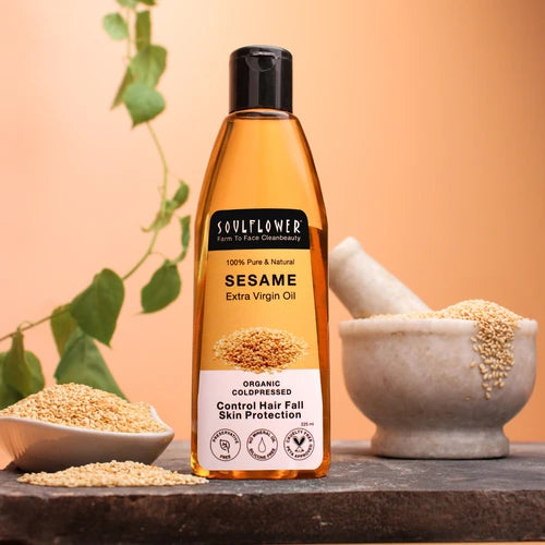 Best Organic Cold Pressed Sesame Seed Oil for Hair Skin